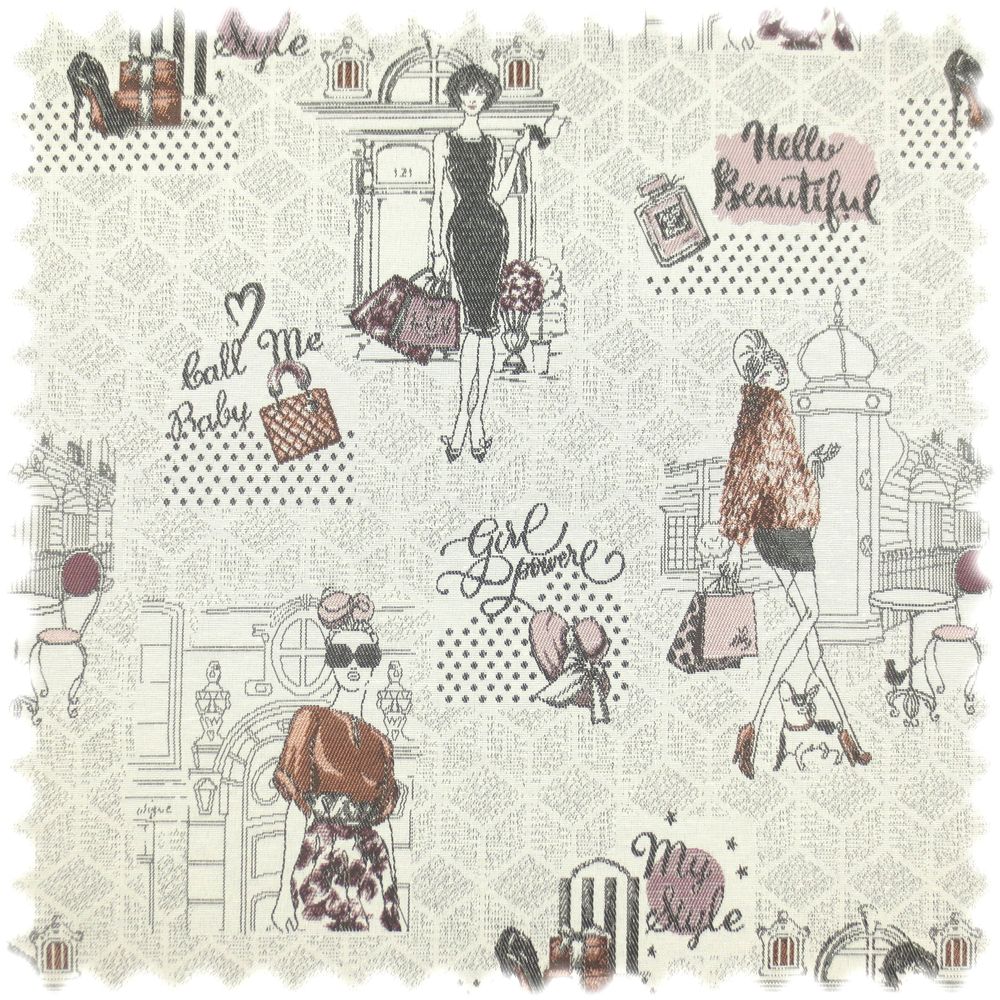 Jacquard Flachgewebe Möbelstoff Lady Perlweiss | Polsterstoffe ...