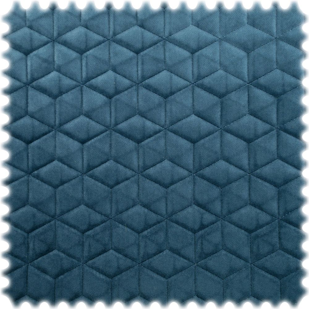 Samt Velours Stepp Möbelstoff New York Blau mit Fleckschutz ...